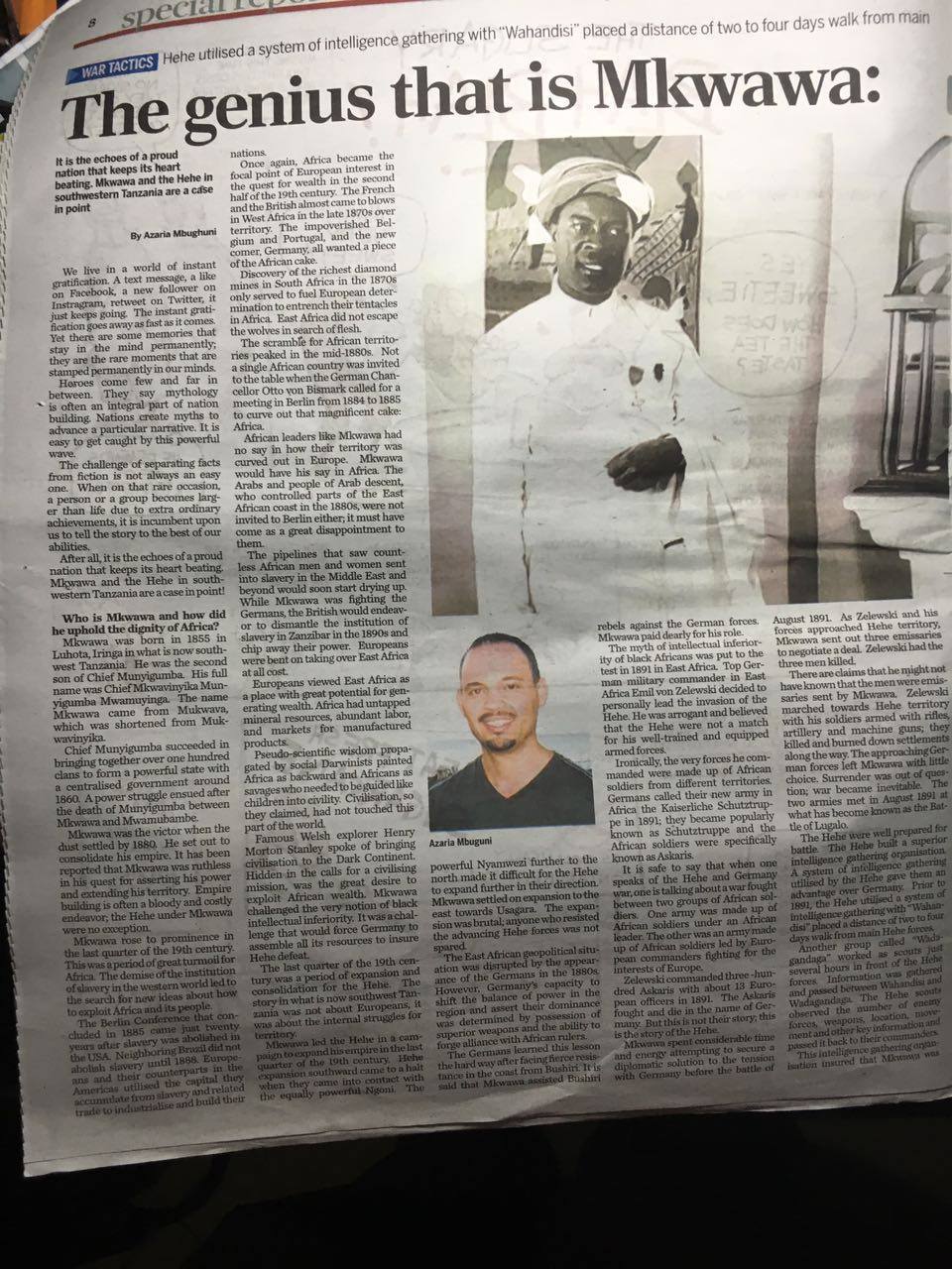 United Africa : The Genius that is Mkwawa: reclaiming Tanzania's history