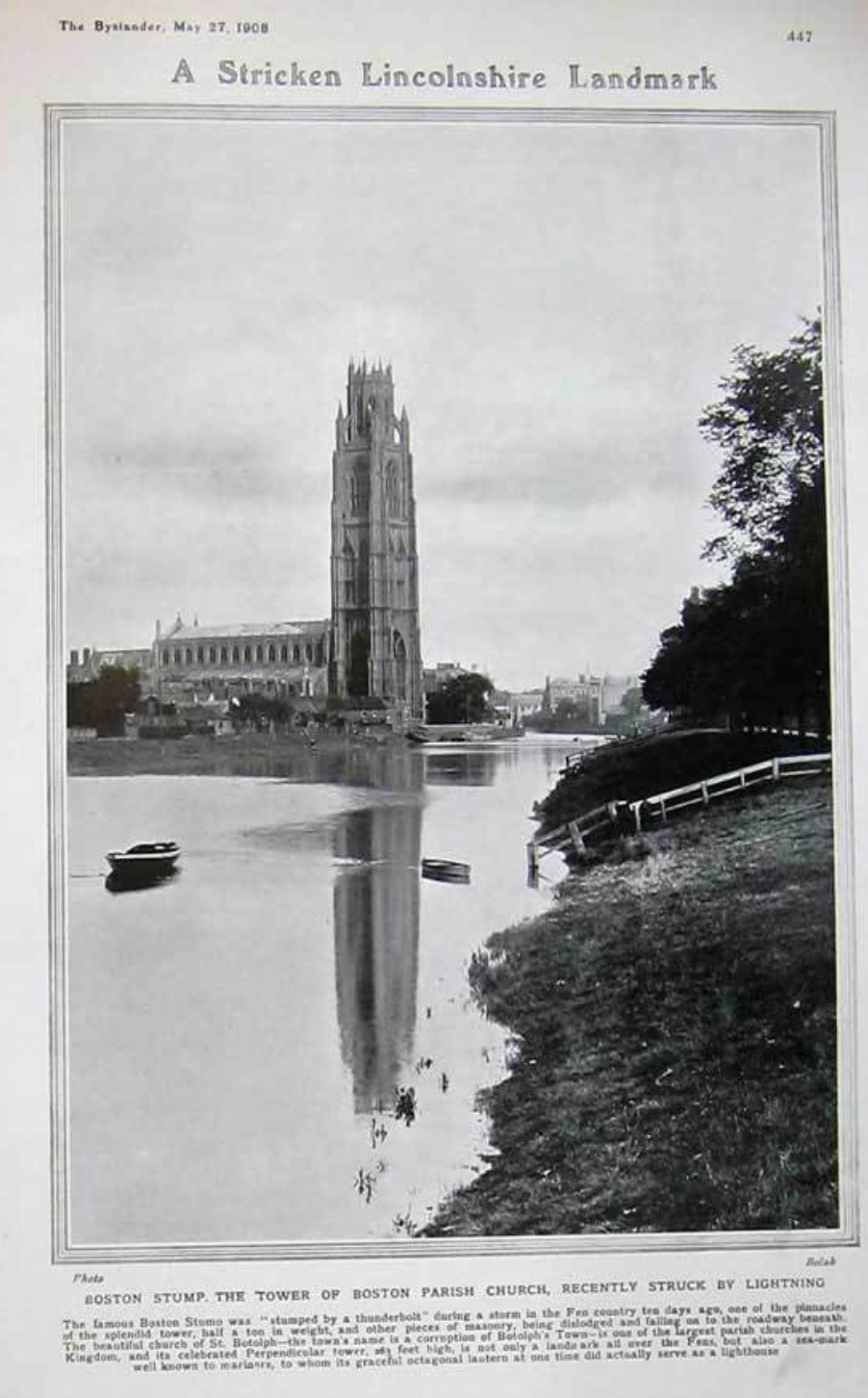 Old Boston: Lightning strike.