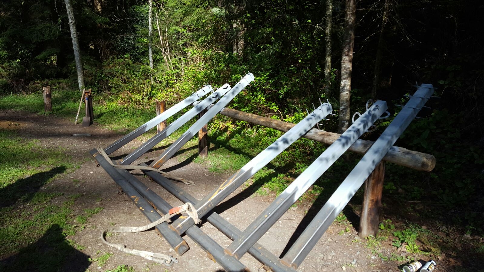 The Hoge Homestead ~: New Hitching Rails at Bracken!