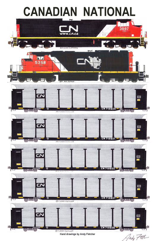 Andy Fletcher Blog-: A Canadian National Auto Rack Train at Port Halifax