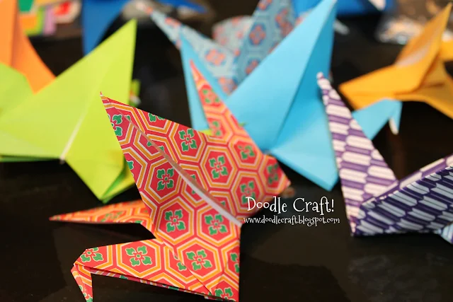 Origami Flapping Paper Crane Mobile!