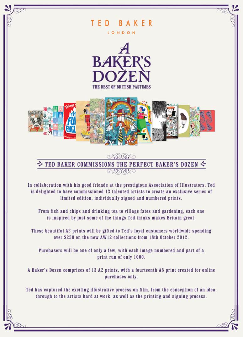 Best Creative Ads: Ted Baker Commissions The Perfect Baker's Dozen