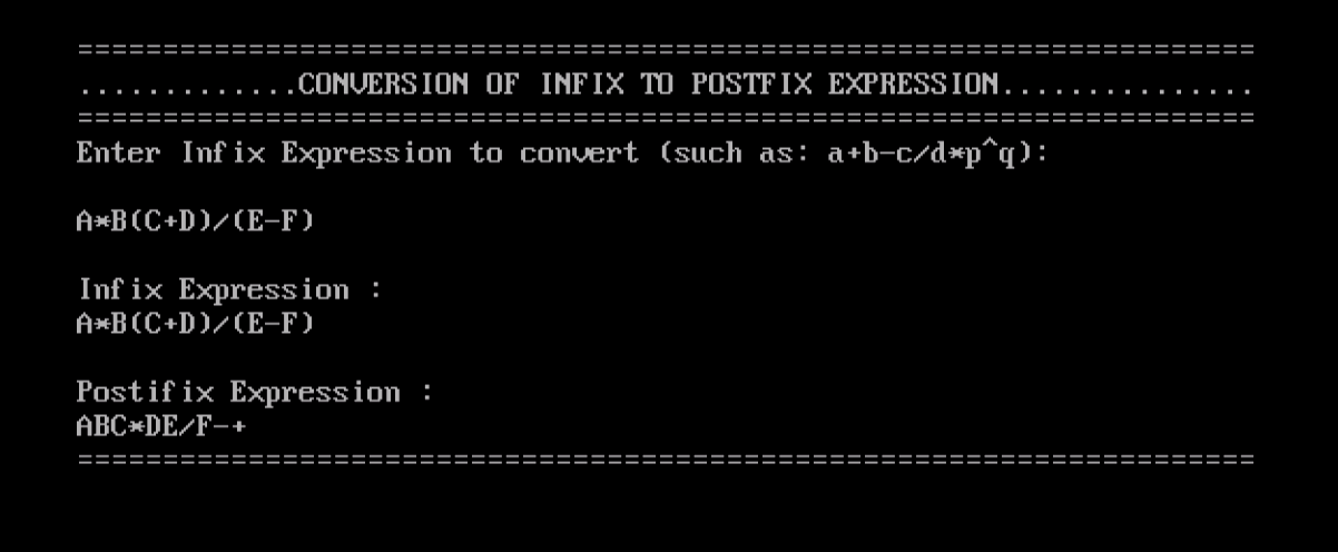 PROGRAM FROM INFIX TO POSTFIX EXPRESSION IN C++ - Narendra Aliani