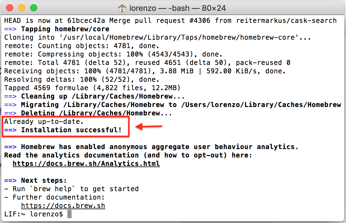 Lorenzo Moglie - Notes: MAC - Installare Homebrew