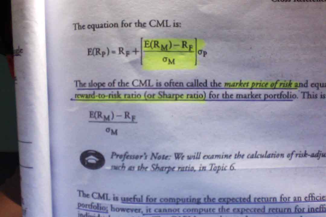 Think Of Thought Frm Capm Cml Sml Beta