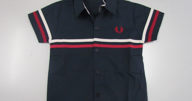 BRANDED KIDS WEAR RETAIL & WHOLESALE : Fred Perry Boy Kemeja - A5946