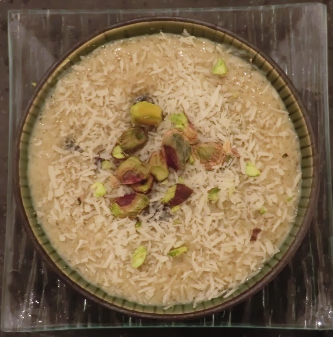 Tapioca au lait de soja, vanille, cardamome, cranberries, noix de coco ...