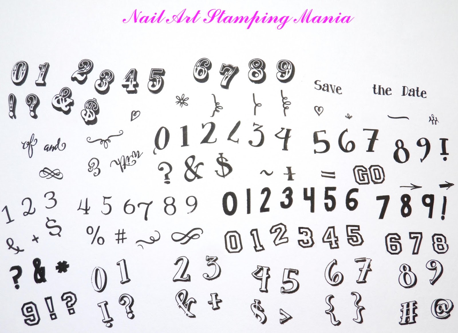 Nail Art Stamping Mania: UberChic Beauty Numbers-01 Plate and New Year ...