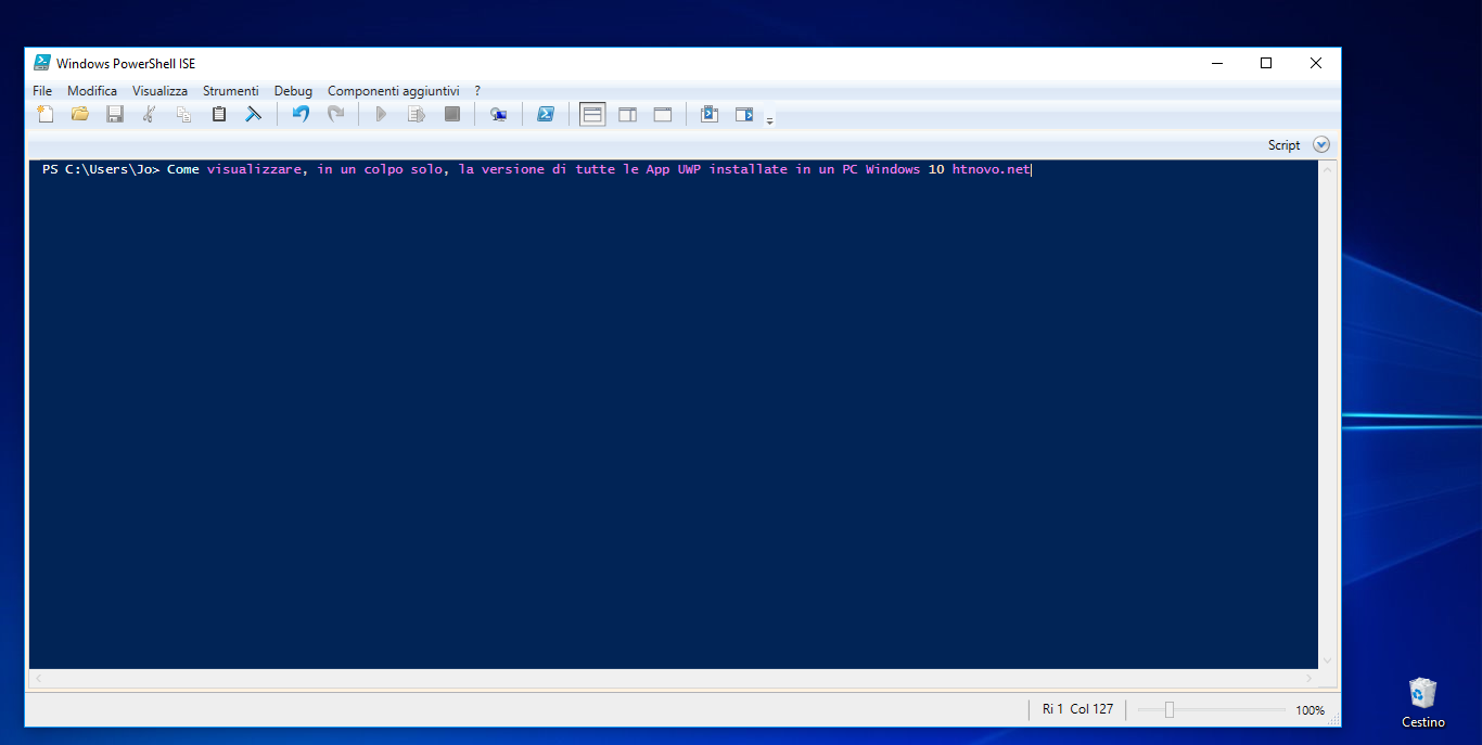 Come visualizzare, in un colpo solo, la versione di tutte le App UWP ...