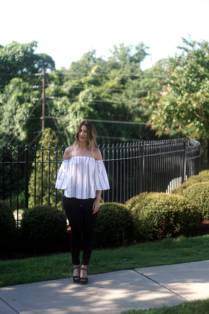 3 WAYS TO WEAR // OFF-THE-SHOULDER TOP | Style Studs And Lace