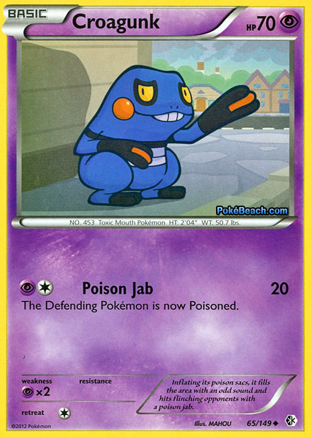 Croagunk #65/149 -- Boundaries Crossed Pokemon Card Review ...