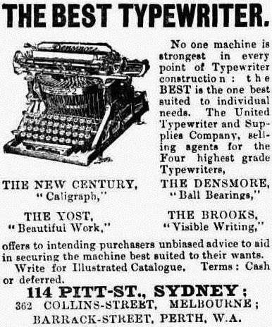 oz.Typewriter: Early Australian Typewriter Display Advertising