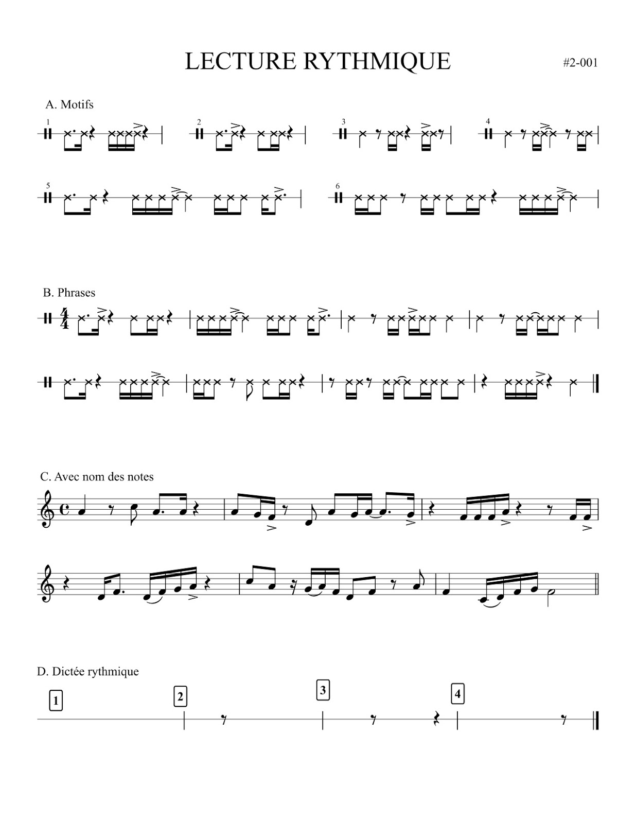 Monsieur FM - le blog: Lecture rythmique - série #2