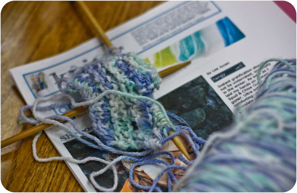 You know how we're an art family...: a knitting club