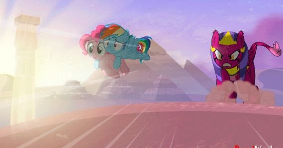 Equestria Daily - MLP Stuff!: Top Tier Sphinx Chases Dash and Pinkie