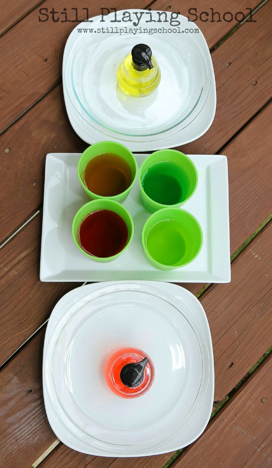 Sensory Fall Colors Water Mixing | Still Playing School