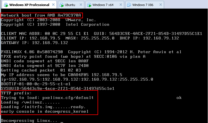 SIMPLE: PXE: boot from network