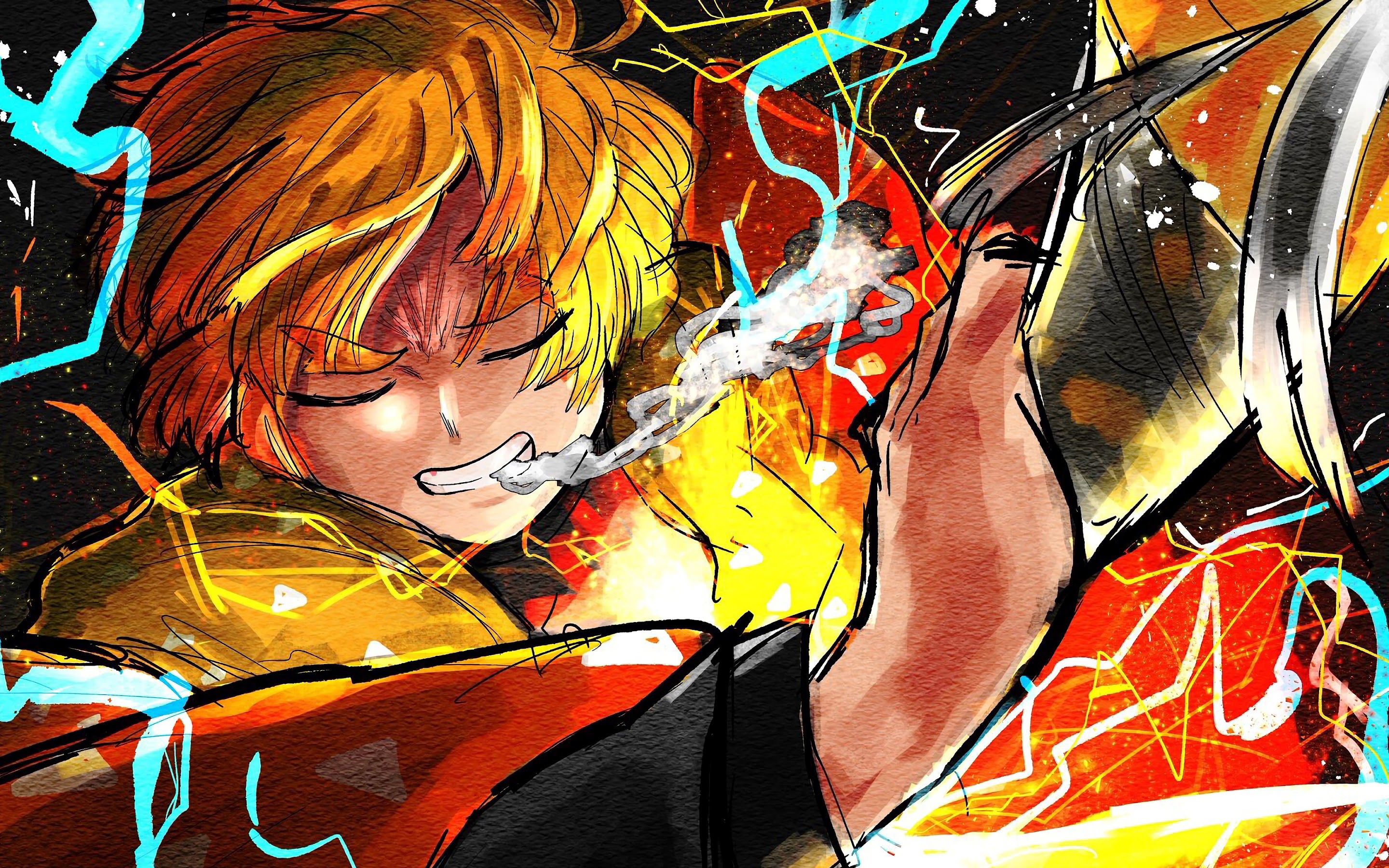 Zenitsu Agatsuma, Kimetsu no Yaiba, 4K, #139 Wallpaper PC Desktop