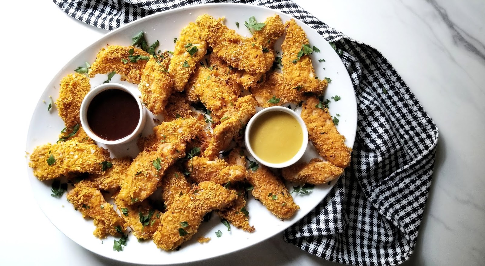 salted sugared spiced™: Crispy Chicken Tenders with Honey Mustard Sauce