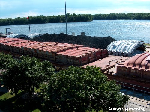 Cranberry Morning: Mississippi River Lock and Dam No. 4 - Alma, Wisconsin