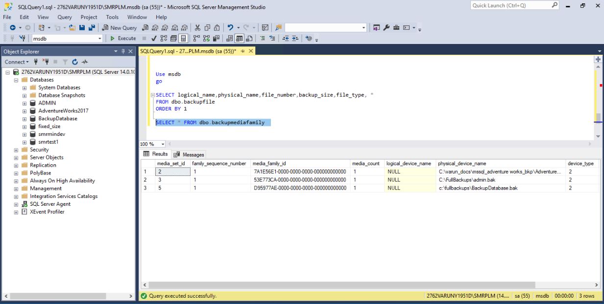 Oracle Database Commands and Practical Examples: MS SQL Fill backup and ...