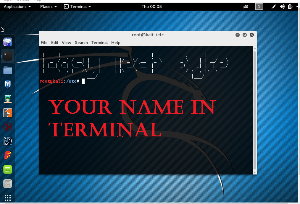 HOW TO WRITE YOUR NAME IN UBUNTU KALI BASH SHELL OR ANY LINUX how-to-write-your-name-in-ubuntu-kali-bash-shell-or-any-linux