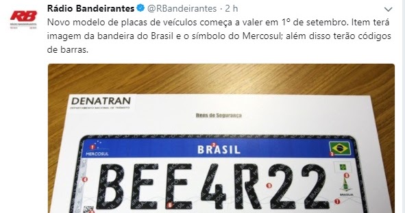 Litoralbus: Novo modelo de placa de veículos começam a valer a partir ...