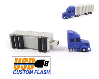 USB Custom Flash PVC Flash Drive Design Workshop: Long Haul truck ...