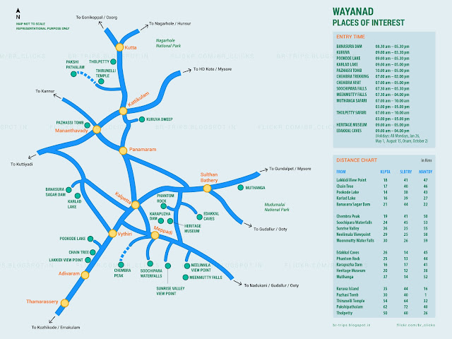 Episodes of Escapades: Wayanad Tourist Map