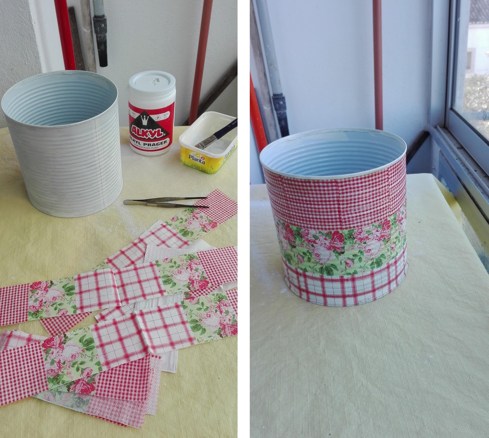 maria coisitas: diy lata e plantas mais felizes / diy lata y plantas ...