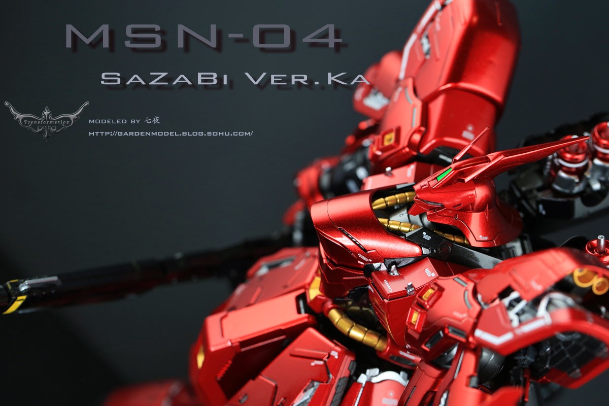 GUNDAM GUY: MG 1/100 Sazabi Ver.Ka - Metallic Color Painted Build