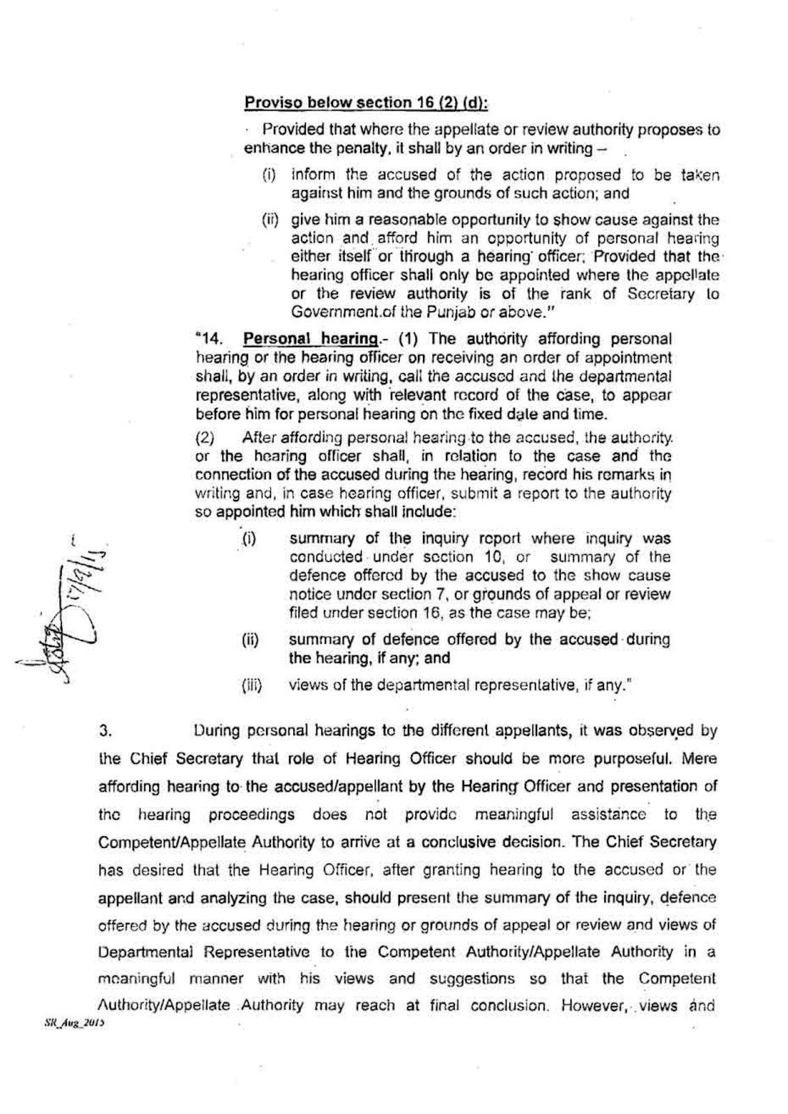 GUIDELINES TO BE ADHERED TO BY THE HEARING OFFICERS DESIGNATED UNDER guidelines-to-be-adhered-to-by-the-hearing-officers-designated-under