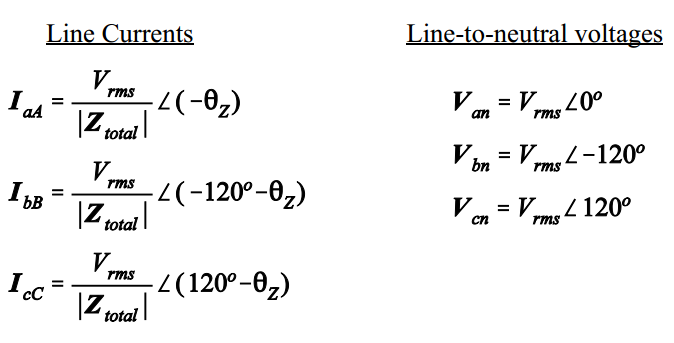 Three Phase Circuit: BALANCED WYE-WYE CONNECTION