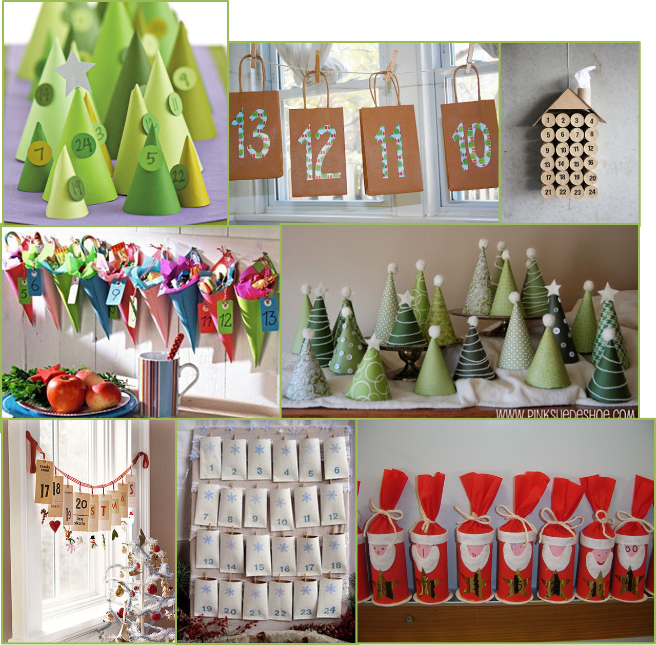 Quando e como me apetecer ...: Calendário do Advento - Ideias simples com papel