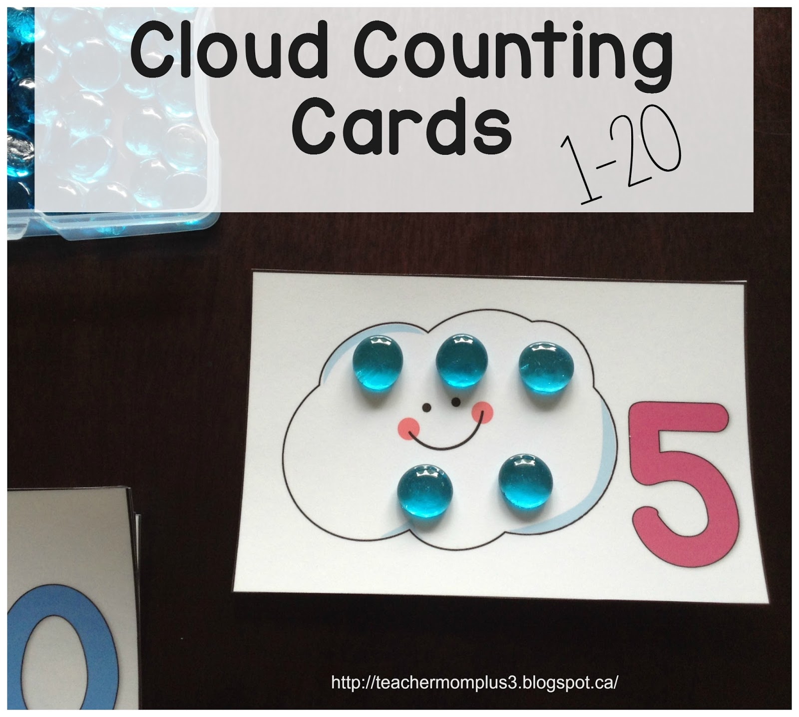 TeacherMomPlus3: Cloud Counting Cards (FREEBIE)