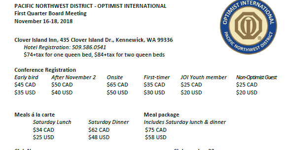 PNW District Optimist Clubs: Register today for the First Quarter 2018 ...