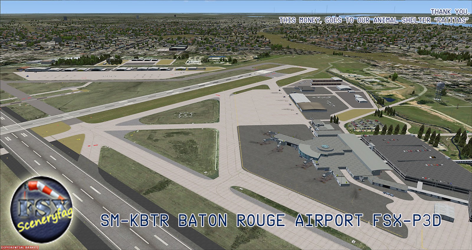 FSX, P3D, MSFS scenerybuilders.: KBTR-Baton Rouge Metropolitan Airport