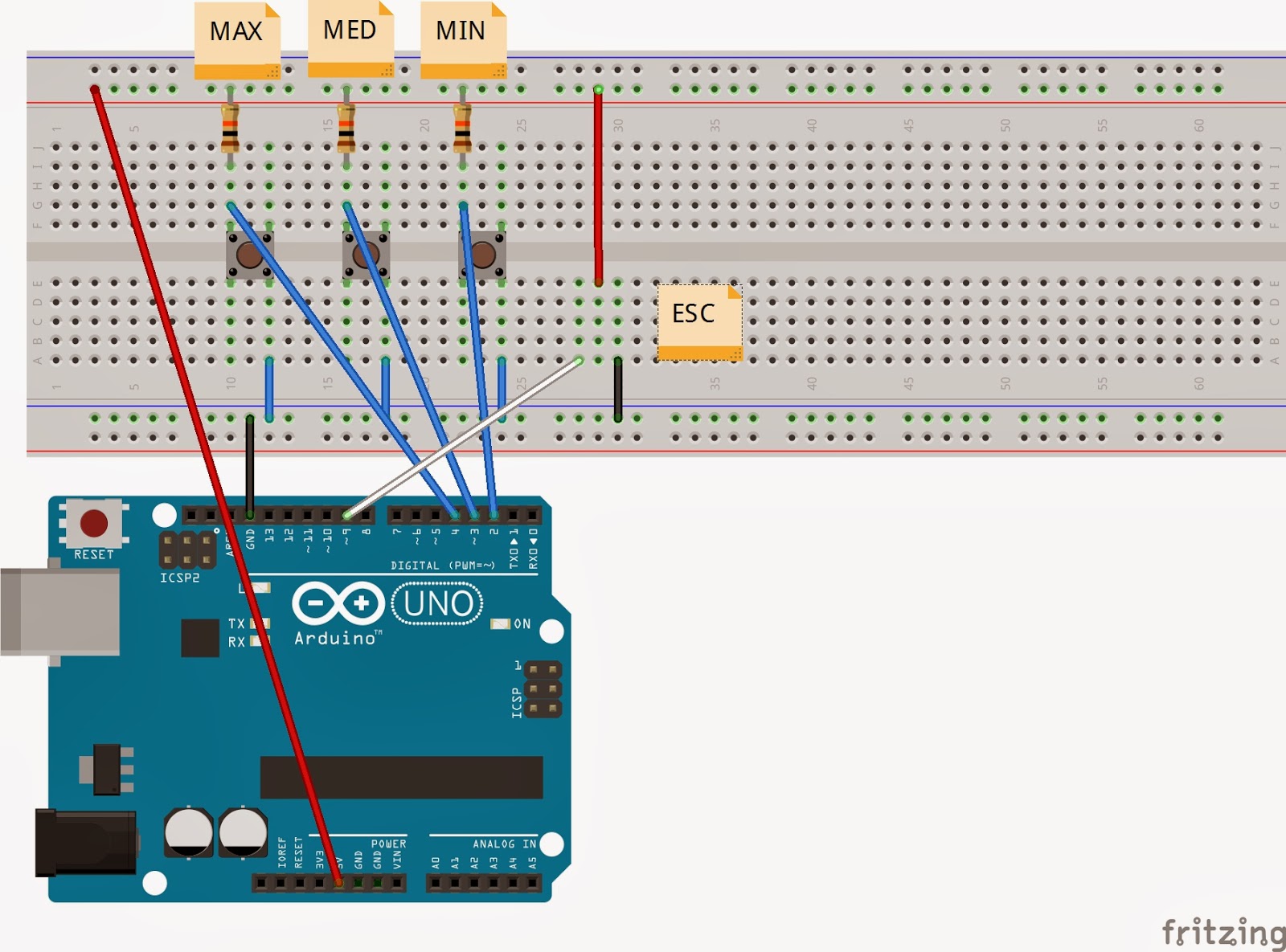 Elektronika eta Telekomunikazioak Don Bosco: Programador de ESC con arduino