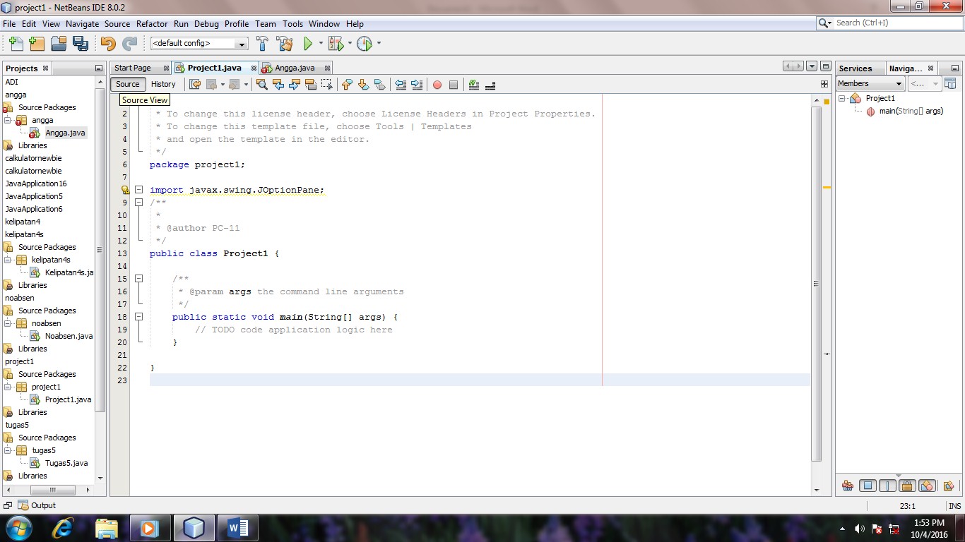 Membuat Program menggunakan java 2 - Mekatronika