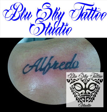 Blu Sky Tattoo Studio: Lettering 18