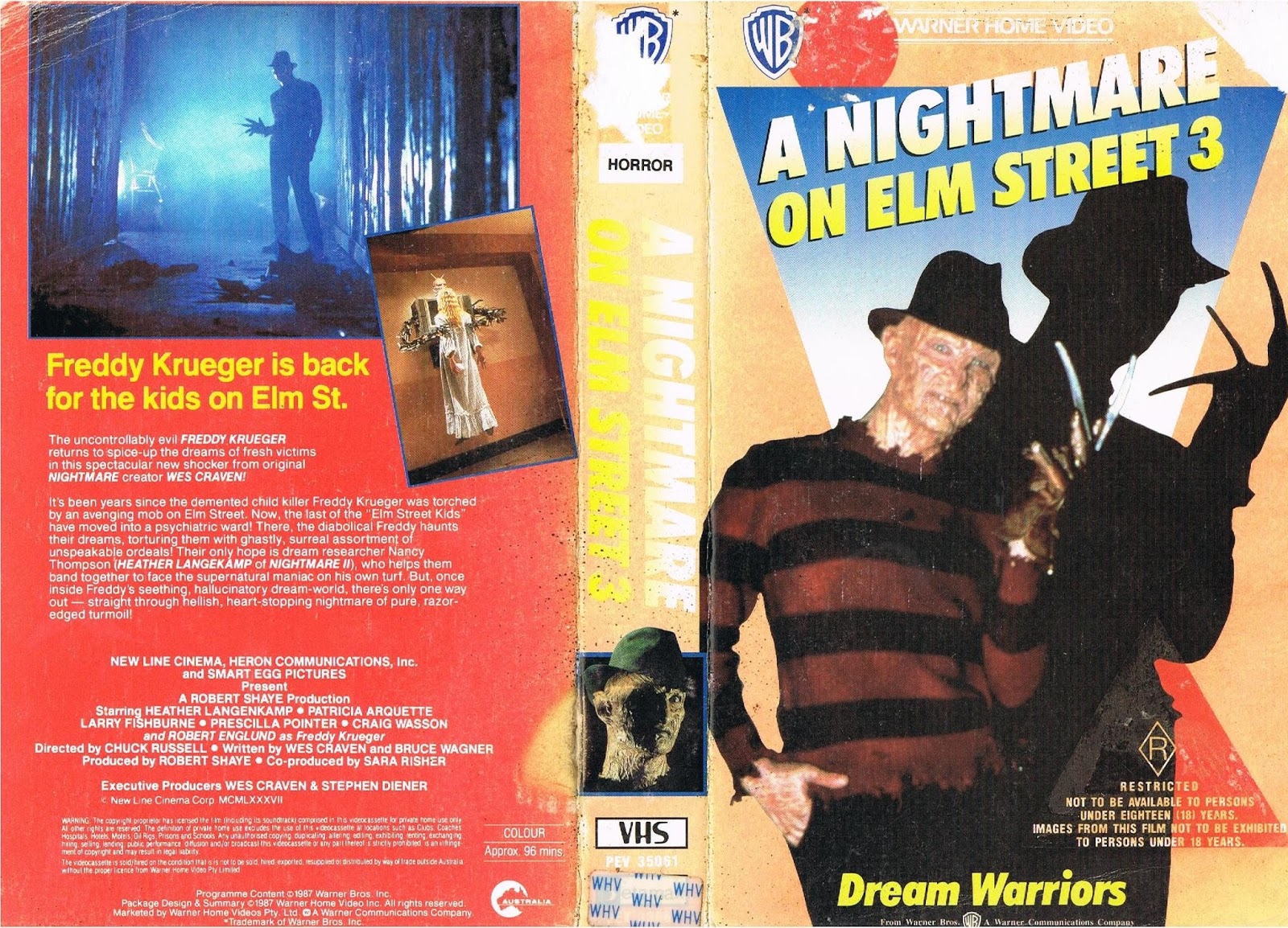 Australian VHS Covers: A Nightmare On Elm Street VHS Collection