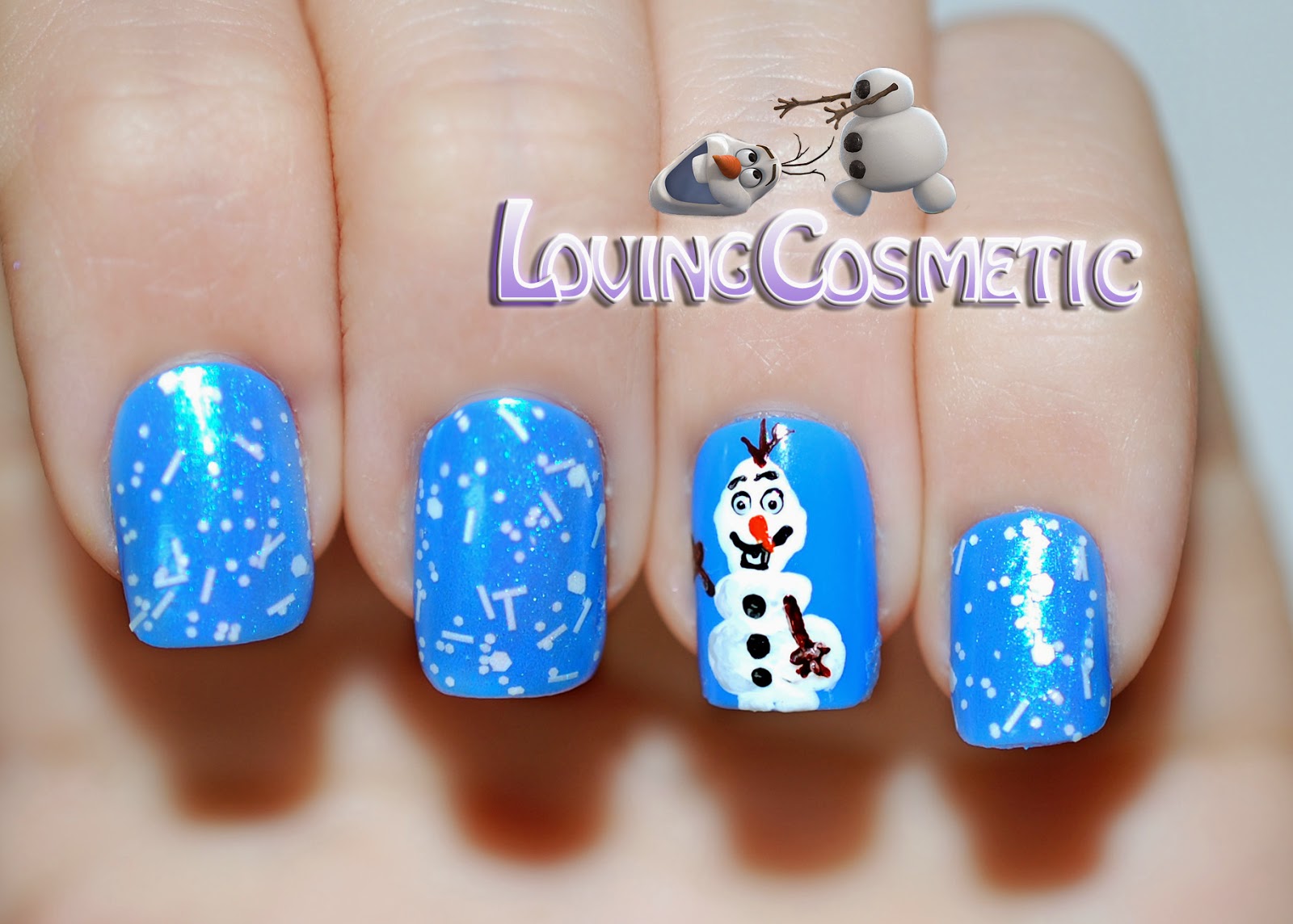 Nail Art Olaf | LovingCosmetic