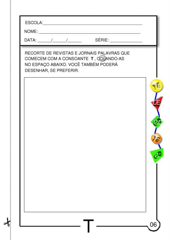 Atividades com a letra T Atividades da letra t: letra t pontilhada ...