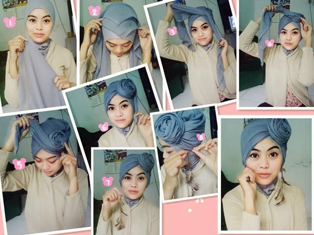 Cara Memakai Jilbab Turban Polos | Tutorial Hijab
