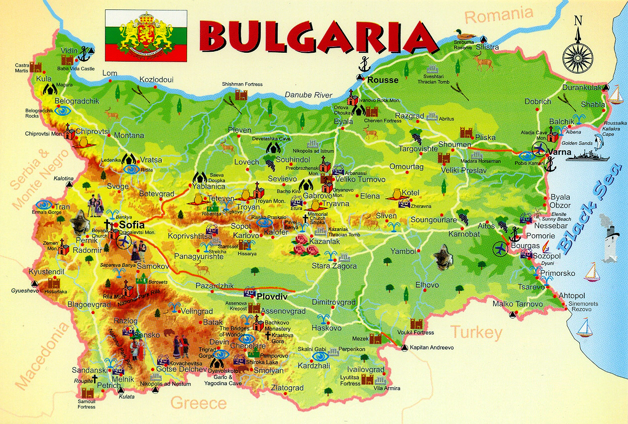 Mapa Na Bulgaria