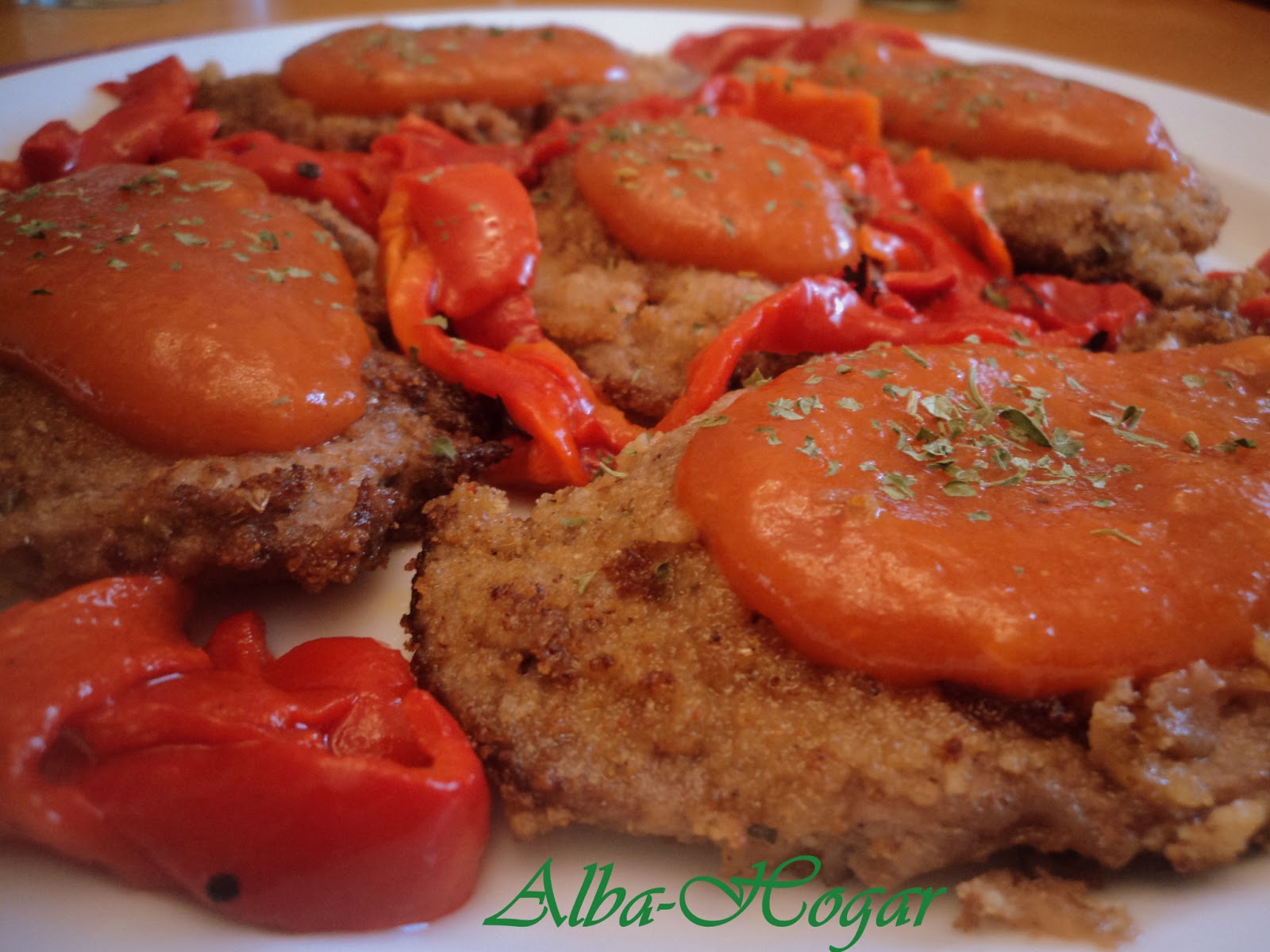 Alba Hogar: EsCaLoPiNeS ArOmAtiZaDoS CoN ToMaTe Y PiMiEnToS