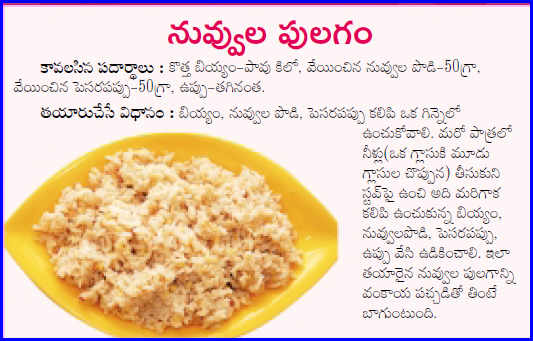 TELUGU WEB WORLD: PULAGAM WITH GRAINS