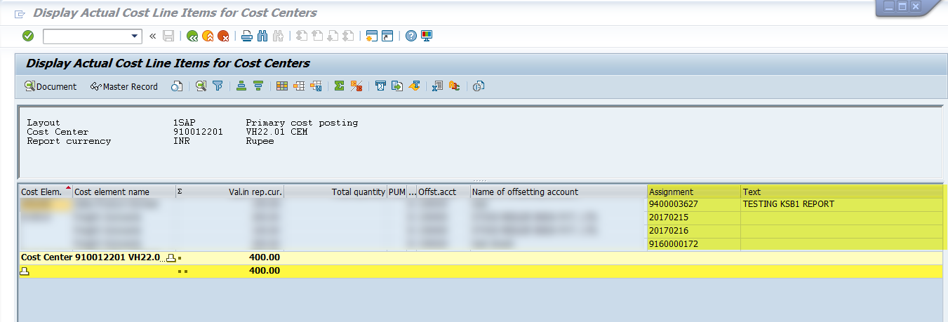 KSB1, KOB1, CJI3, KSBP, KOBP, CJI4, KSB2, KOB2, CJI5 and KOB4 Report ...