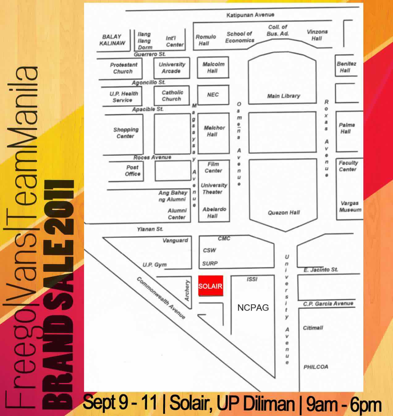 Manila Shopper: Freego, Vans & Team Manila BRAND SALE at UP Diliman