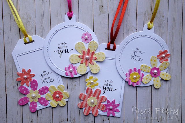 Paper Firefly: Stitched floral tags